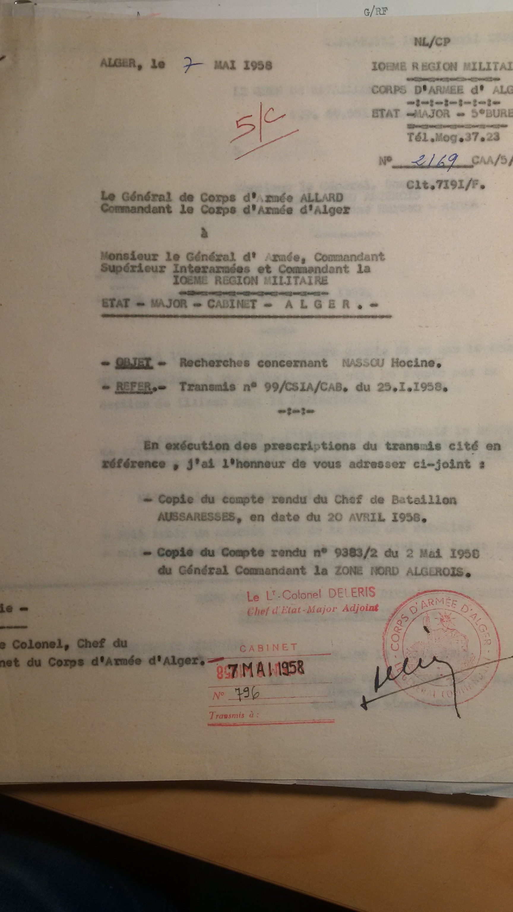 NASSOU L. * – Alger 1957 – des Maurice Audin par milliers