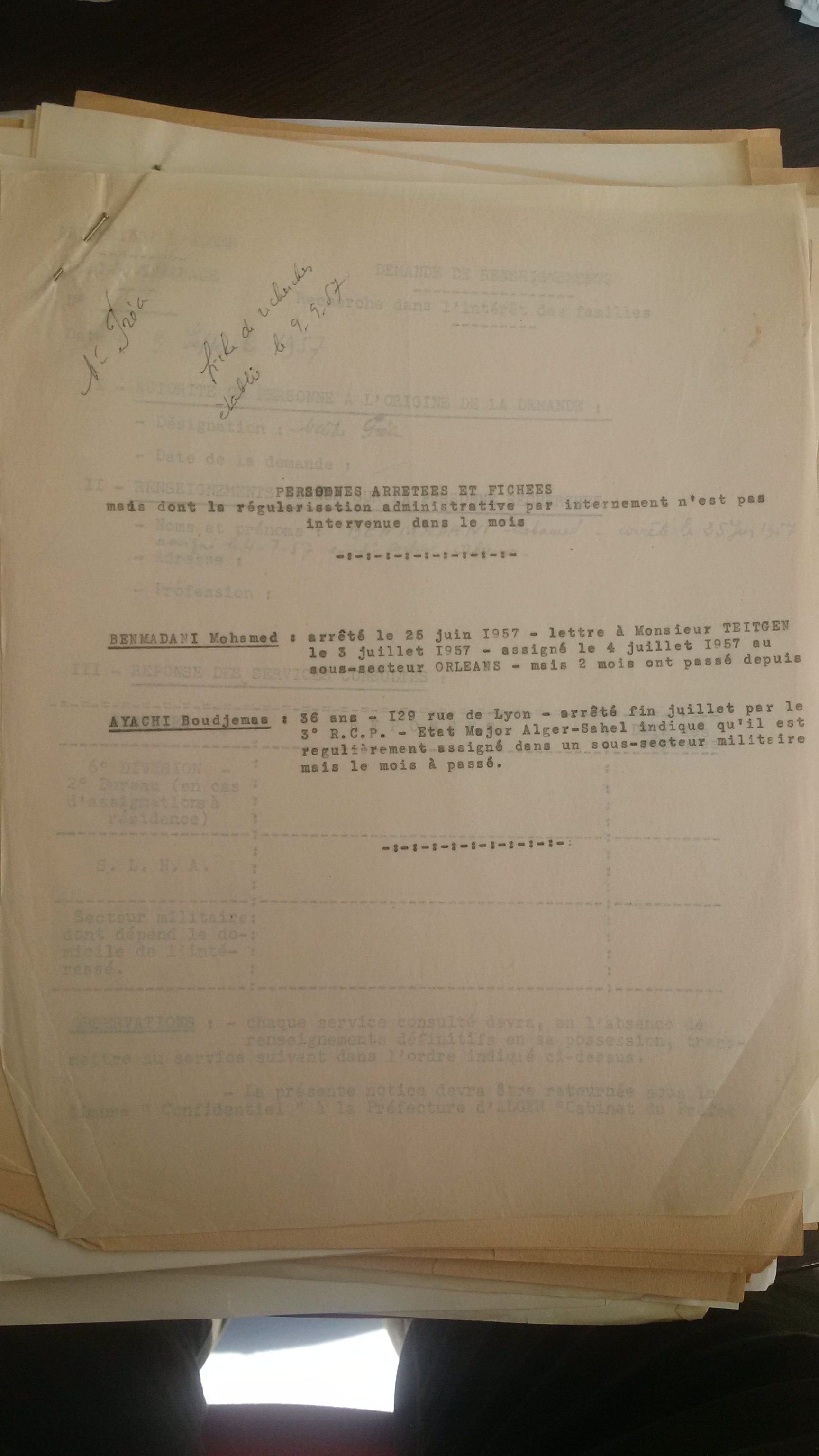 AYACHI B. – Alger 1957 – des Maurice Audin par milliers